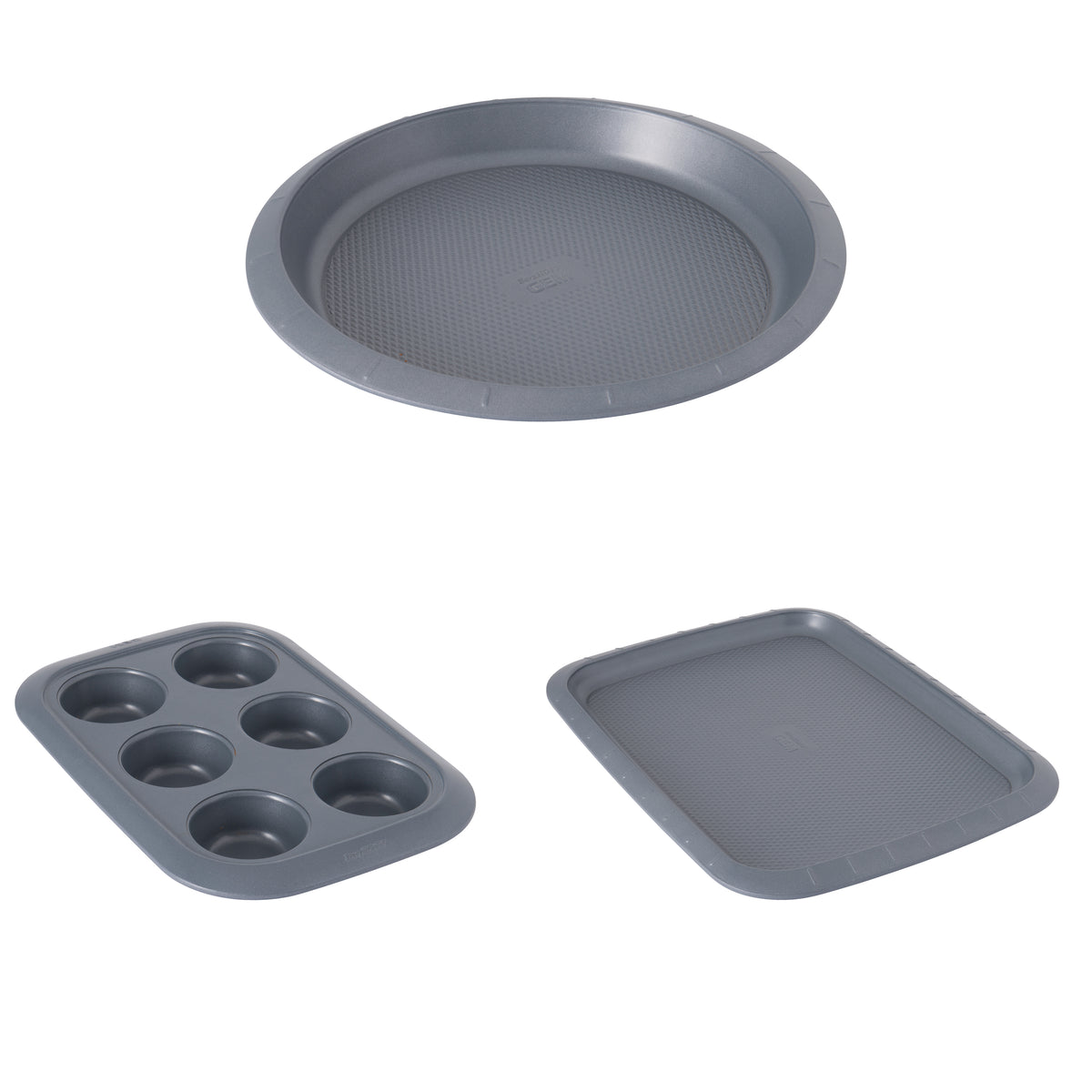 GEM Non-stick 3Pc Bakeware Set , Small Cookie Sheet, Cupcake Pan and ...