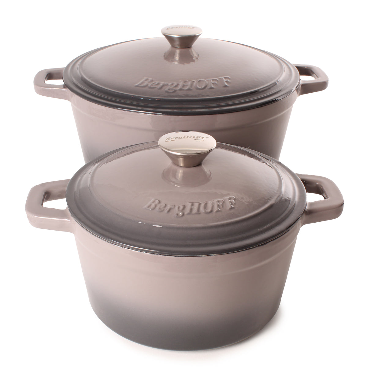 Neo 4pc Cast Iron Cookware Set, 3qt. & 7qt., Oyster — BergHOFF