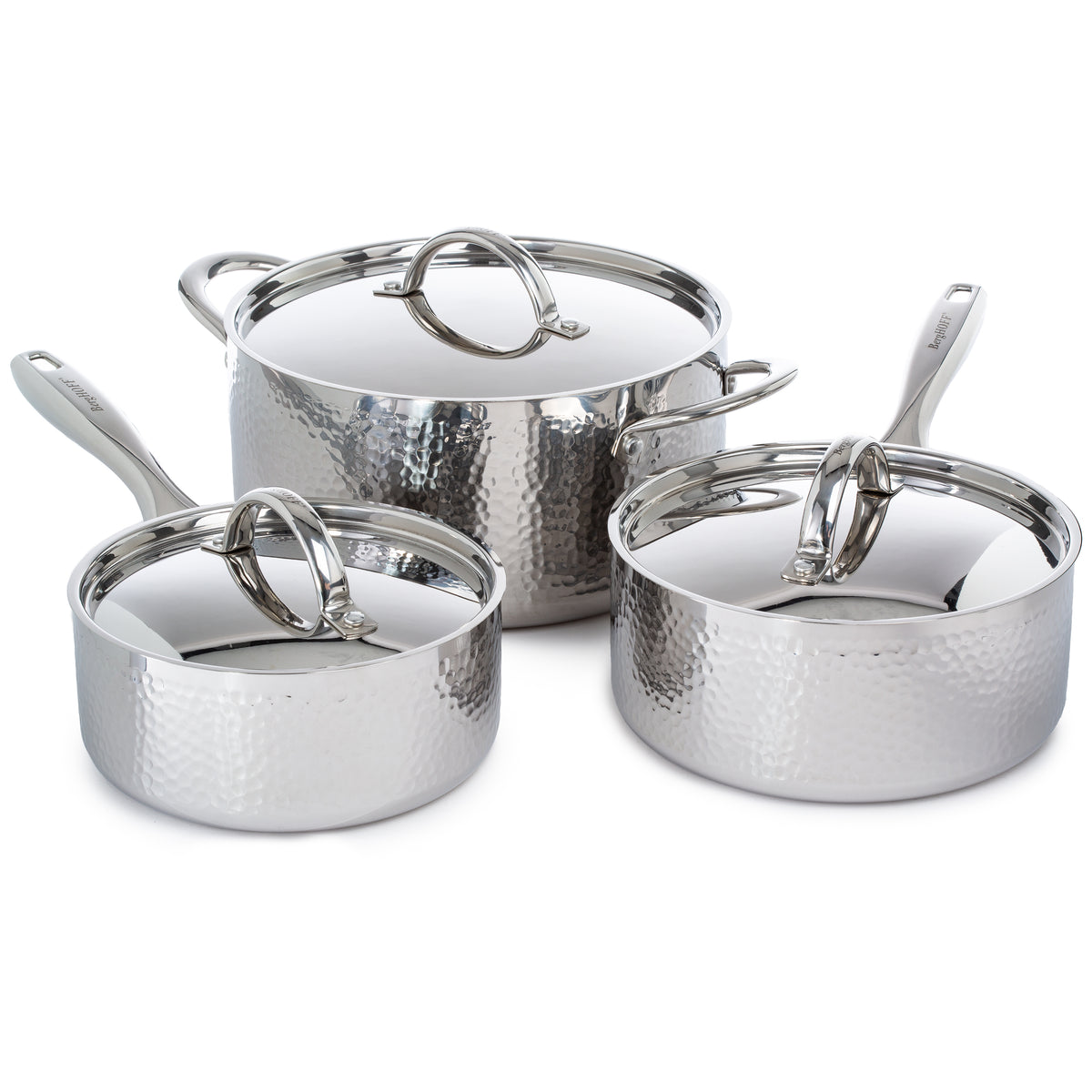 Vintage 6pc Tri-Ply 18/10 Stainless Steel Cookware Set with Lids ...