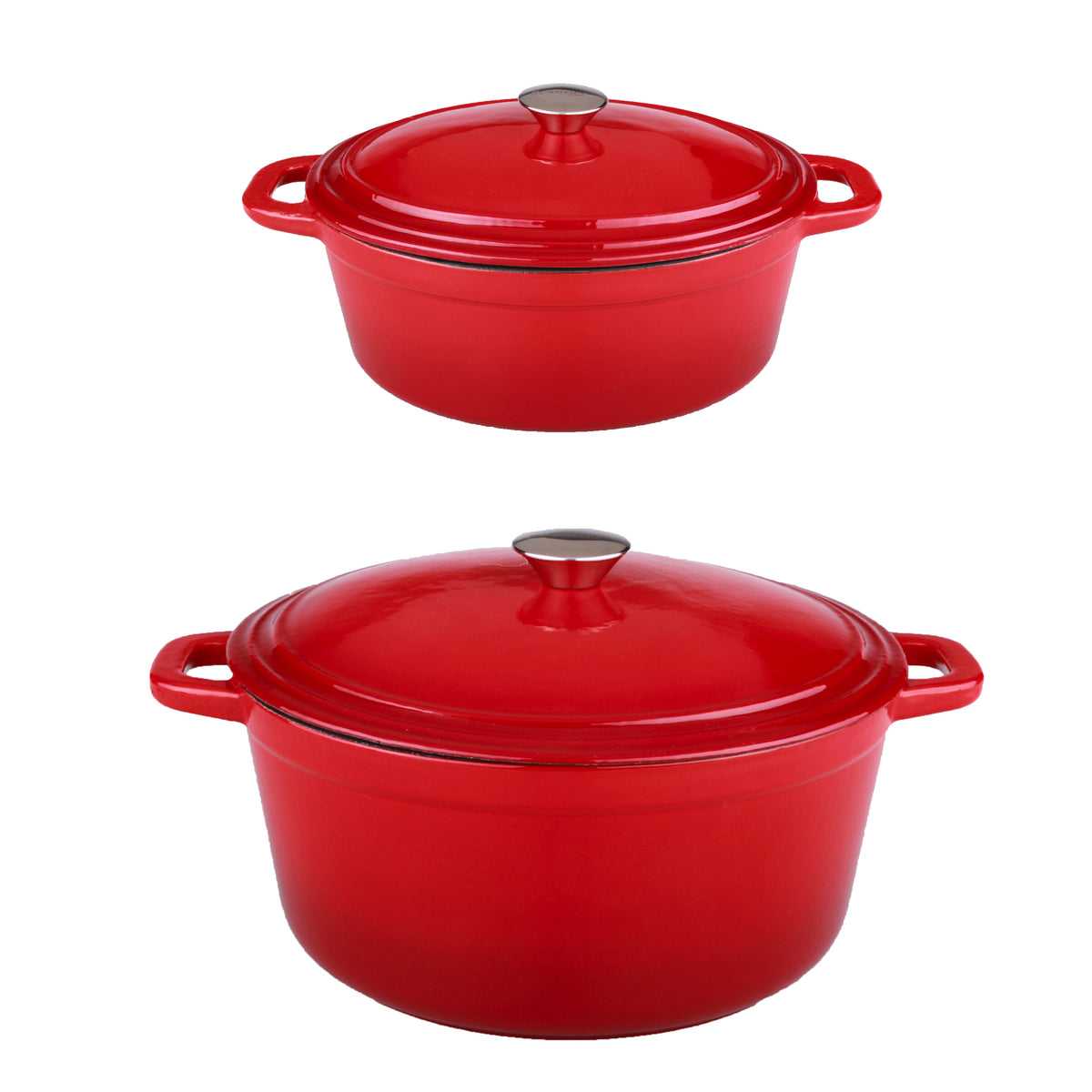 Neo 4Pc Cast Iron Cookware Set, 5qt. & 8qt. Dutch Ovens, Matching Lids ...