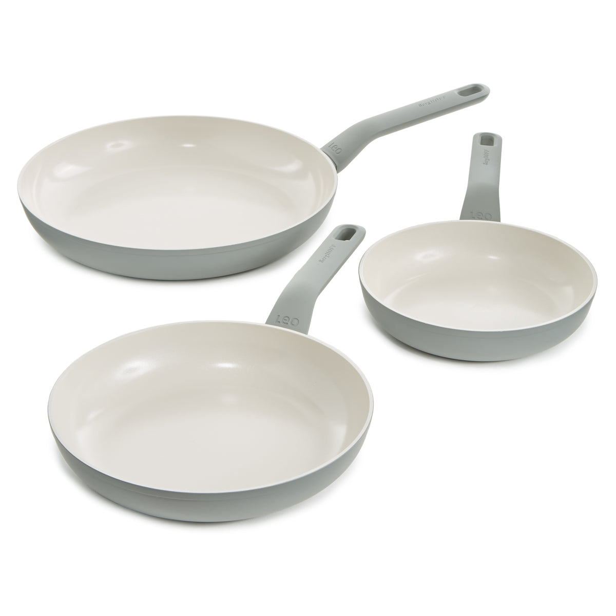 BergHOFF Balance 3Pc Non-stick Ceramic Frying Pan Set, Recycled Alumin