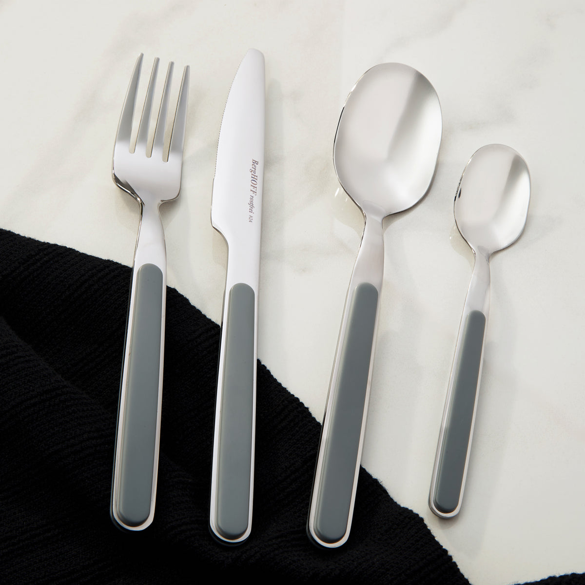 Leo Balance Stainless Steel 24Pc Flatware Set, Moonmist — BergHOFF