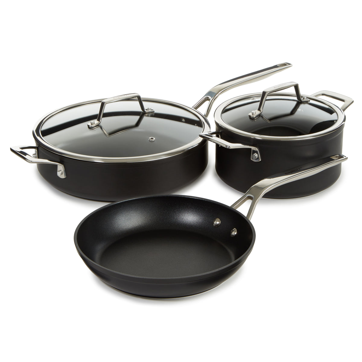 BergHOFF Essentials 5Pc Nonstick Hard Anodized Cookware Starter Set, B